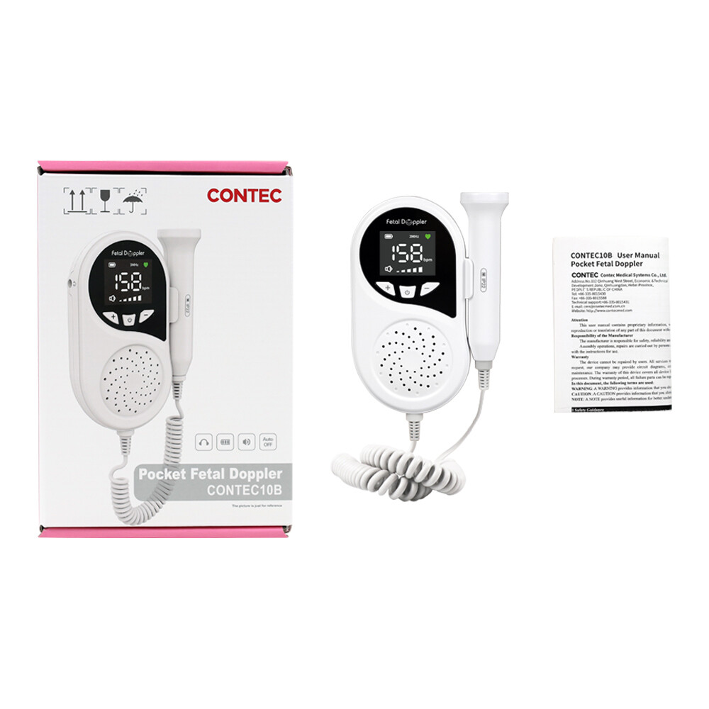 CONTEC10B pocket fetal doppler Baby Monitor pregnant heart rate monitor ...
