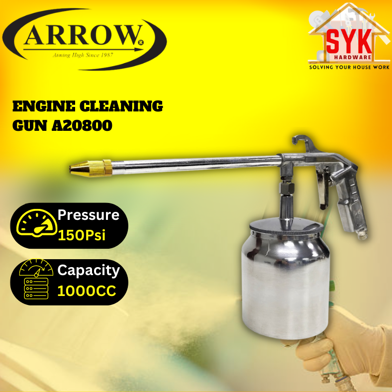 SYK Arrow A20800 Long Nose Air Spray Gun Engine Cleaning Aluminium ...