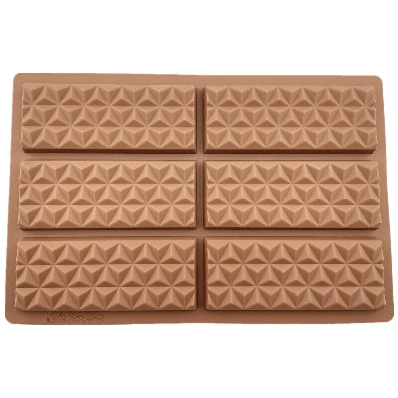 แม่พิมพ์ซิลิโคนทำช็อกโกแลตบล็อกเจลลี่บาร์แม่พิมพ์อีพ็อกซี่ถาดน้ำแข็งฟองดองเค้กตกแต่งเครื่องมือทำ