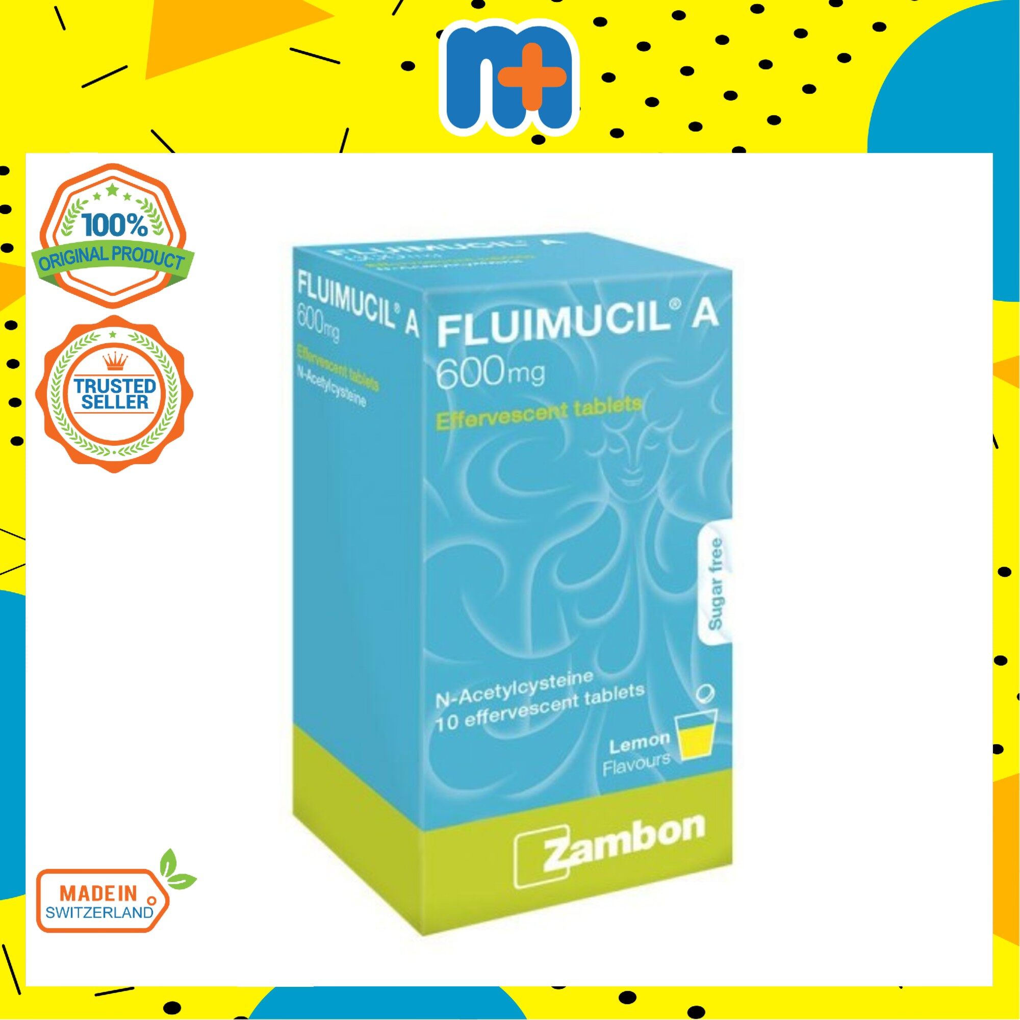 [MPLUS] FLUIMUCIL A Effervescent Tablet 600mg 10S | Lazada