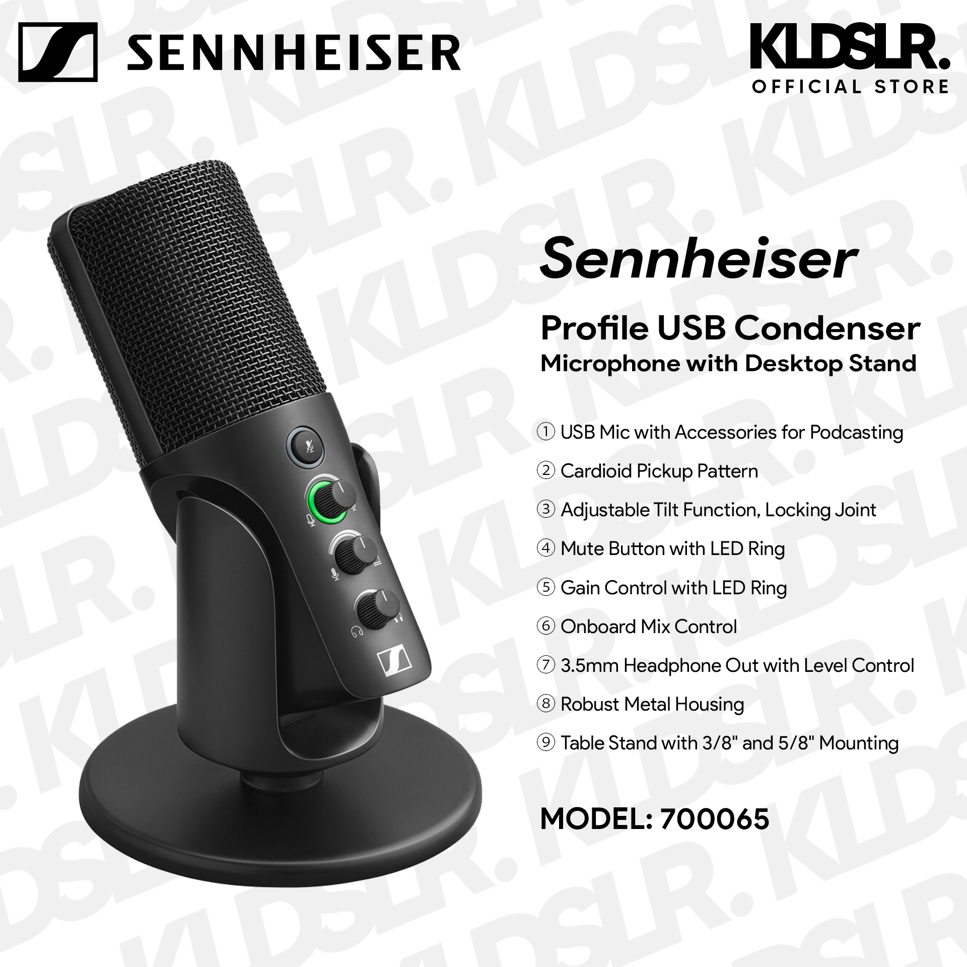 SENNHEISER Profile Microphone USB-C Base Set / Streaming Set - Podcast ...