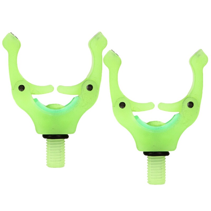 2 PCS Luminous Carp Fishing Rod Rest Gripper for Rod Pod Holder with ...
