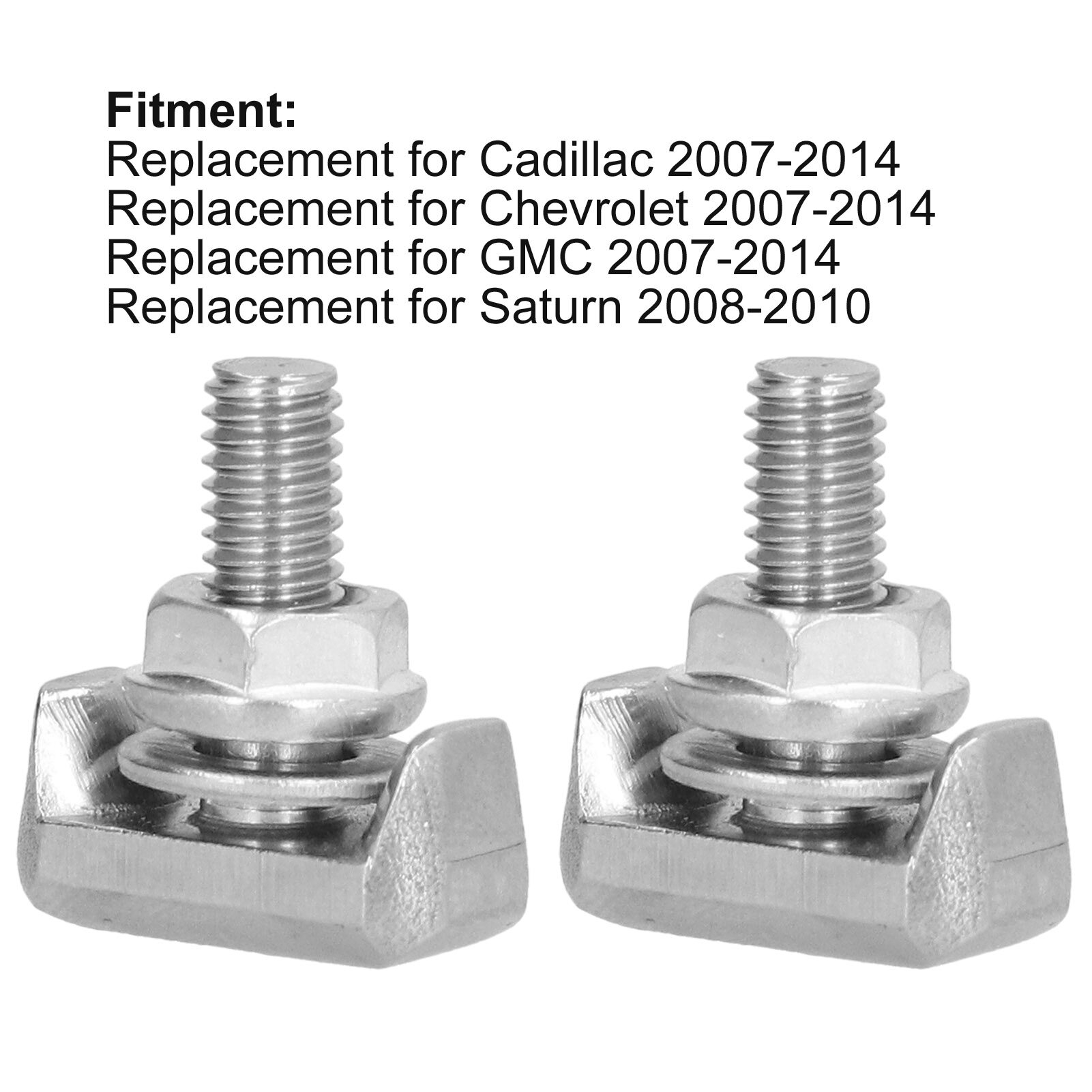 64740 2Pcs ขั้วแบตเตอรี่รถยนต์ T-สลักเกลียว6X0915138สำหรับ2008-2010 ...