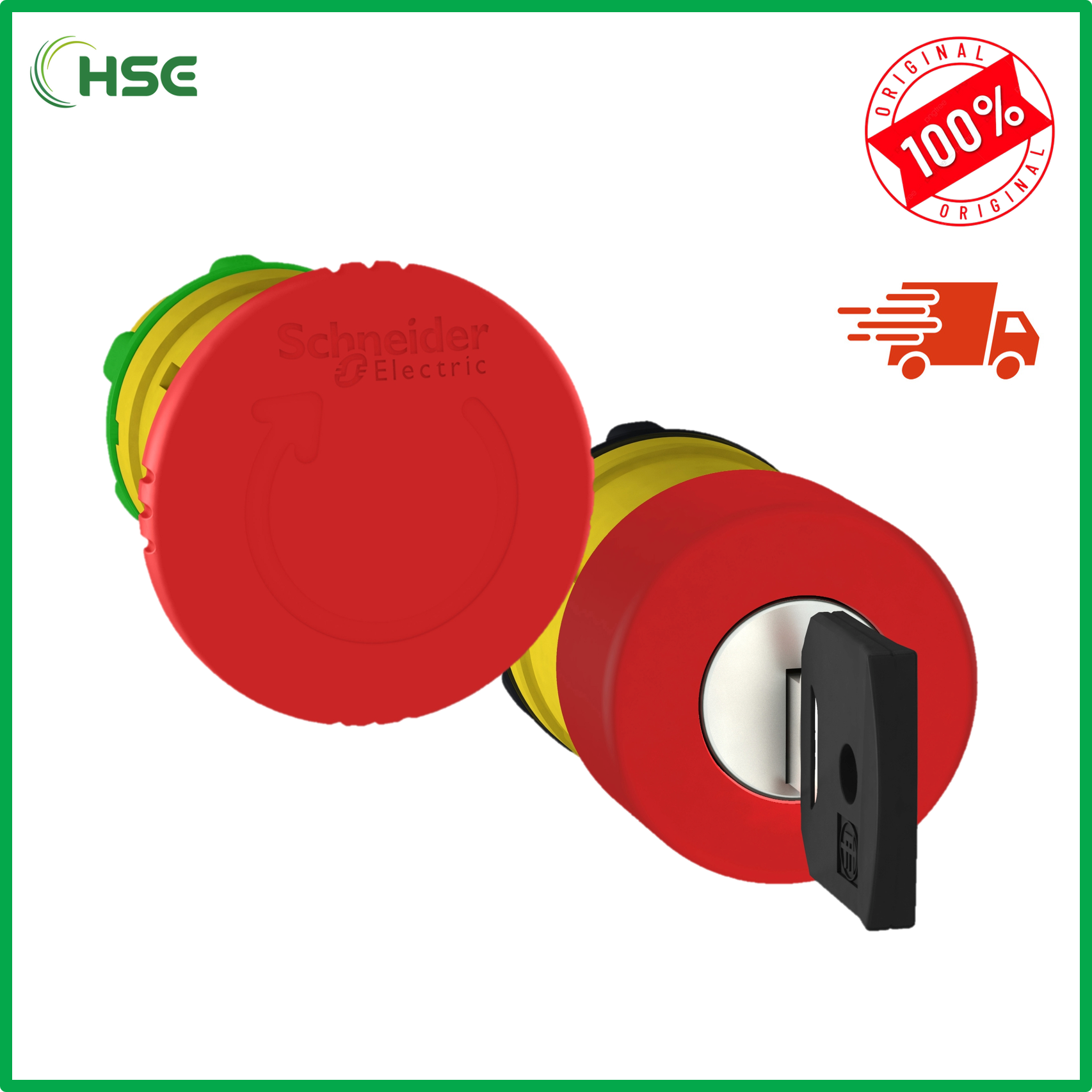 [2 Type] SCHNEIDER ELECTRIC ELECTRIC Harmony XB5 ZB5AS Red Emergency ...