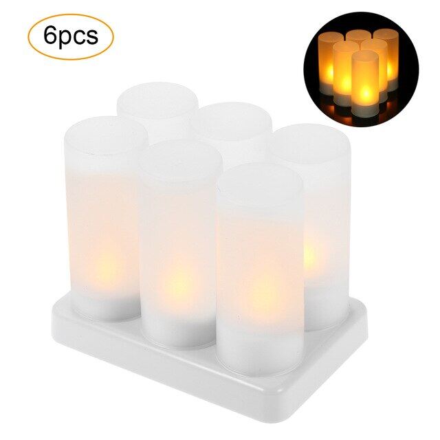 Led Candles Rechargeable Candle Light USB Tea Light Candles Flameless ...