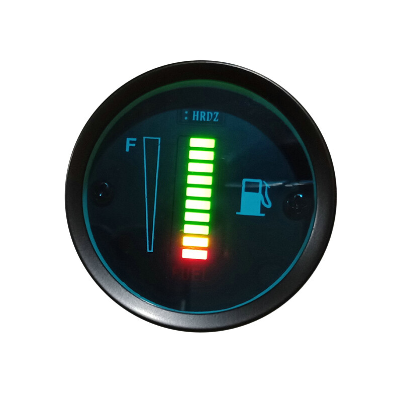 12V/24V Universal 52mm Car Motorcycle Fuel Level Meter Gauge 8 LED ...