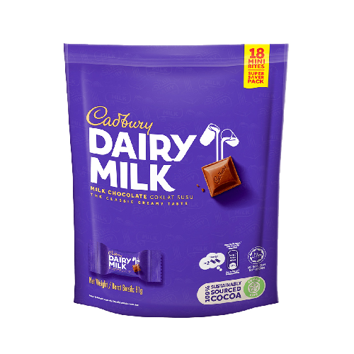 CADBURY DAIRY MILK MINI NEAPS DOYBAG 18'S | Lazada