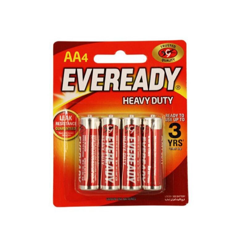 EVEREADY Heavy Duty AA / AAA Battery (4pcs/card) | Lazada