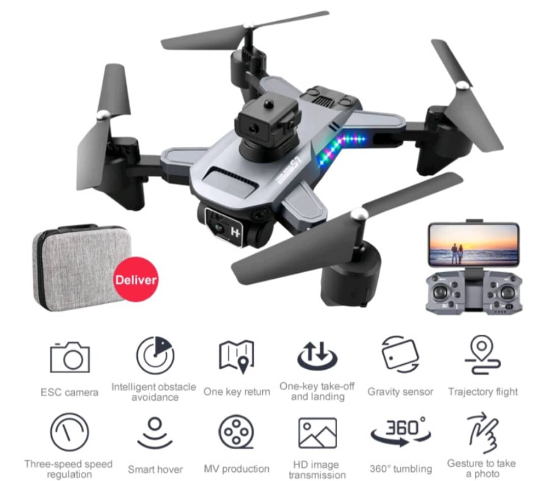 S7 Unmanned UAV RC Drones Professinal USB RC Quadcopter 4K ESC HD ...