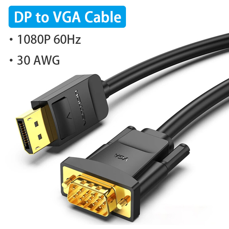 Vention DP to VGA Cable Displayport 1080P DP to VGA Converter Male to ...