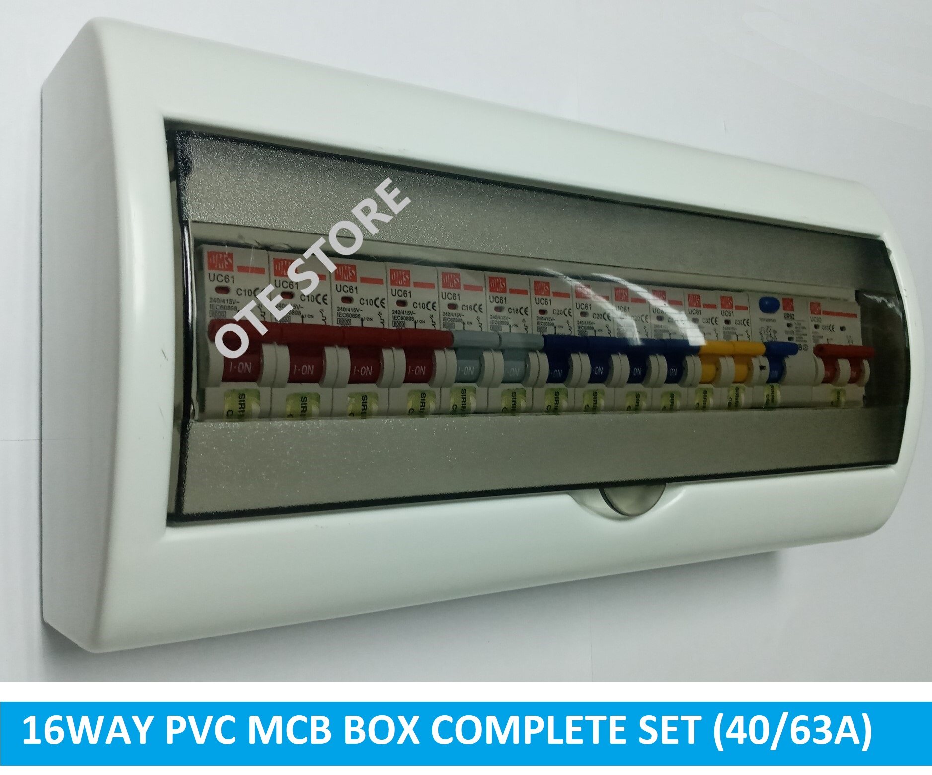 16WAY PVC MCB BOX COMPLETE SET (40A / 63A) (ABB / UMS) | Lazada