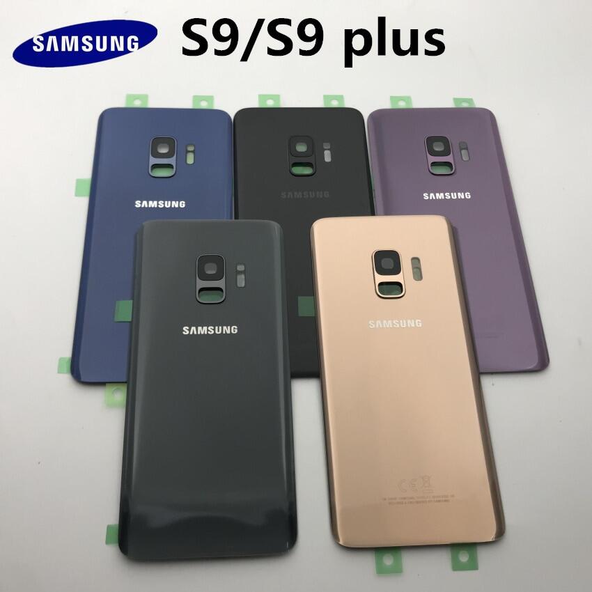 ต้นฉบับSAMSUNG Galaxy S9 G960 S9 บวกG965 กลับฝาครอบกระจกประตูด้านหลังที่อยู่อาศัยกรณีกลับฝาครอบ ...