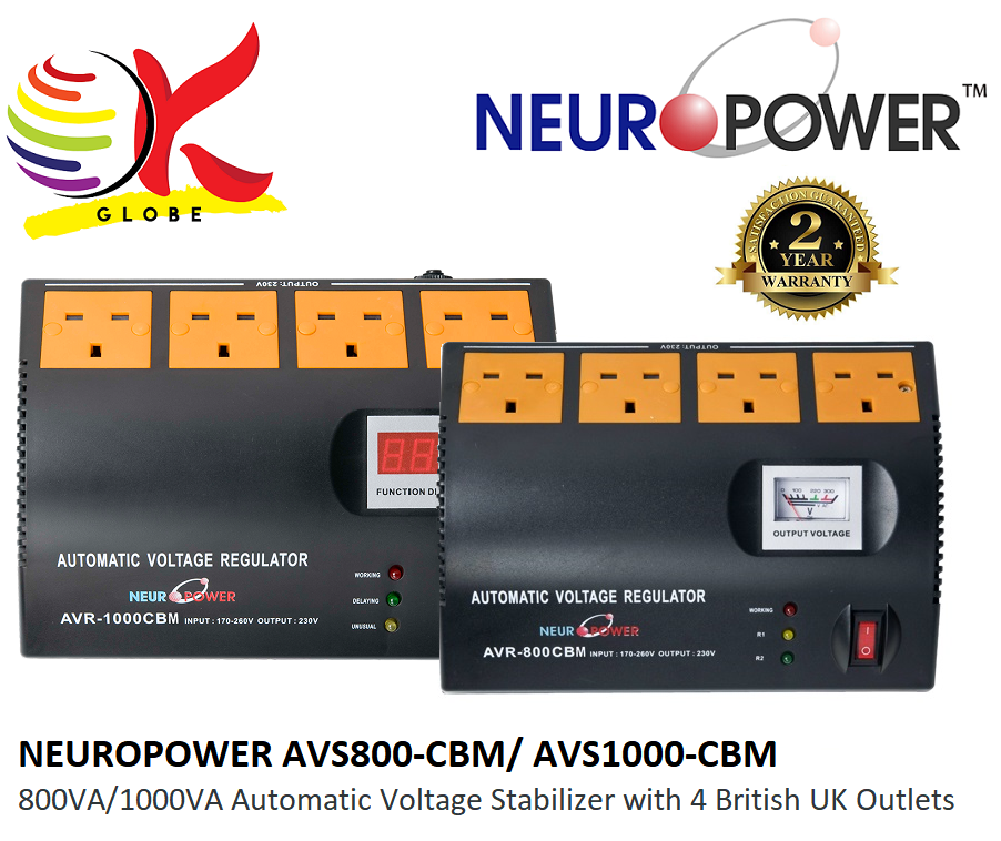 NEUROPOWER AVR 800VA (AVS800-CBM) & 1000VA (AVS1000-CBM) AUTOMATIC ...