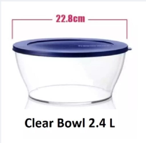 tupperware Clear Bowl Tupperware 2.4L | Lazada