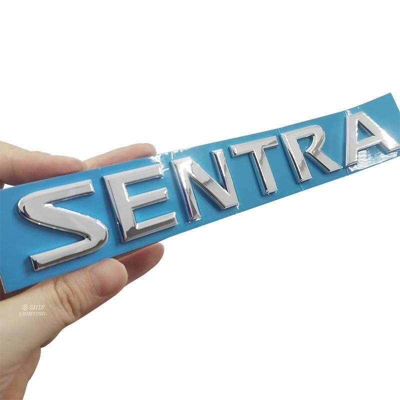 AD| 1 x ABS Chrome Black SENTRA Letter Car Auto Rear Trunk Emblem ...