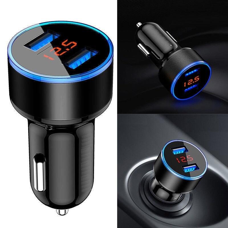 ใหม่ LED Display Dual USB Car Charger สำหรับ Mini Cooper Bmw F30 Ford ...
