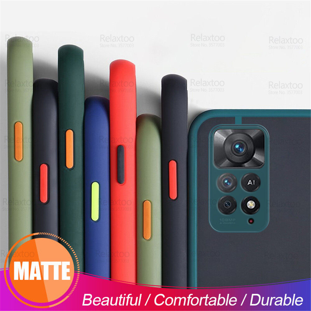 สำหรับ Xiaomi Redmi Note 11 Pro 5G เคสผิวสัมผัสกล้องแบบฝ้าเคสป้องกันฤดูหนาว Note11 4G 11S 11Pro ...