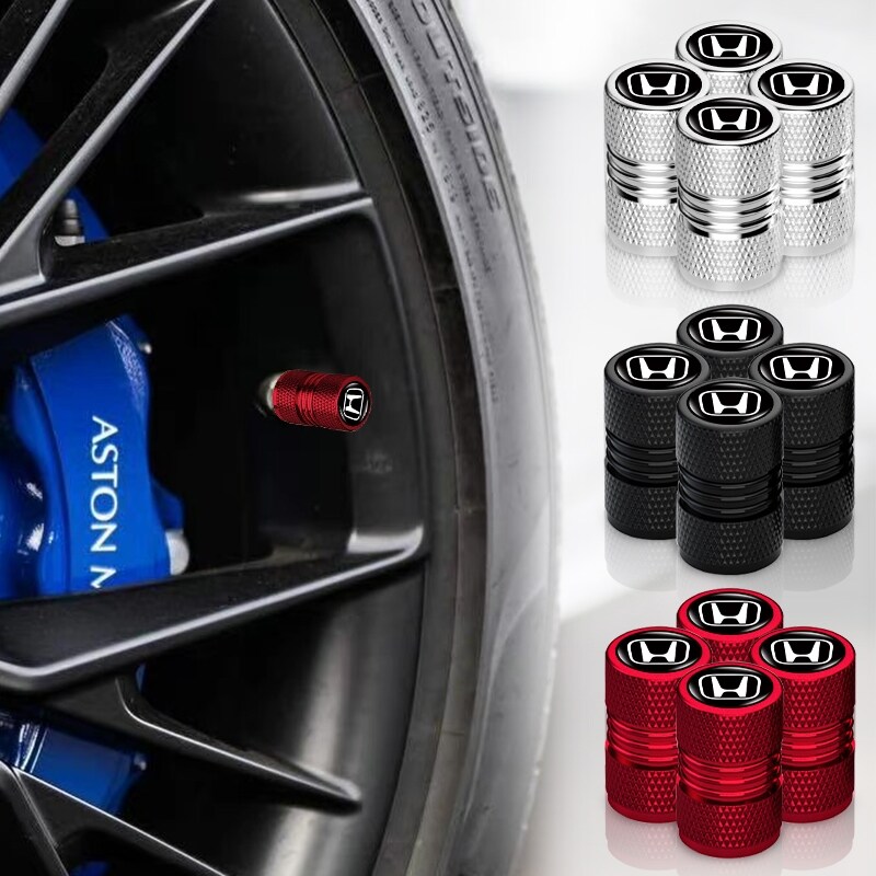 Honda Motorsports Red Double Head Styling Car Tire Air Cap Car Logo ...