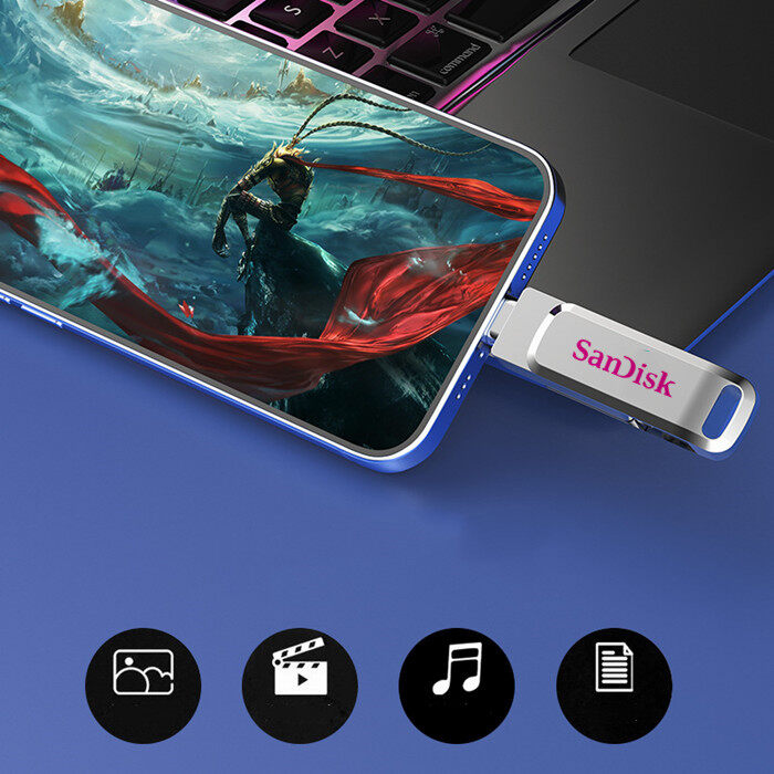 OTG UsbแฟลชDriveสำหรับIOS Lightning DiskบนKey 512GB 1000GBสำหรับiPhone ...