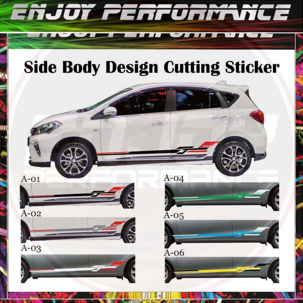 1SET Side Lining Custom Design Car Sticker Lazada Lazada