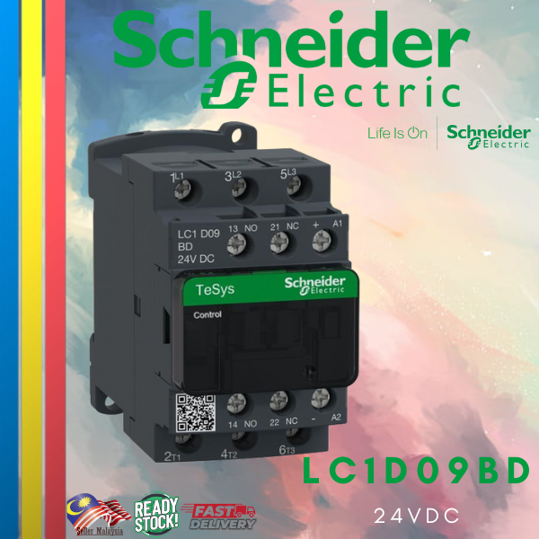 Schneider LC1D09BD 24VDC AC3 9A 4KW Contactor | Lazada