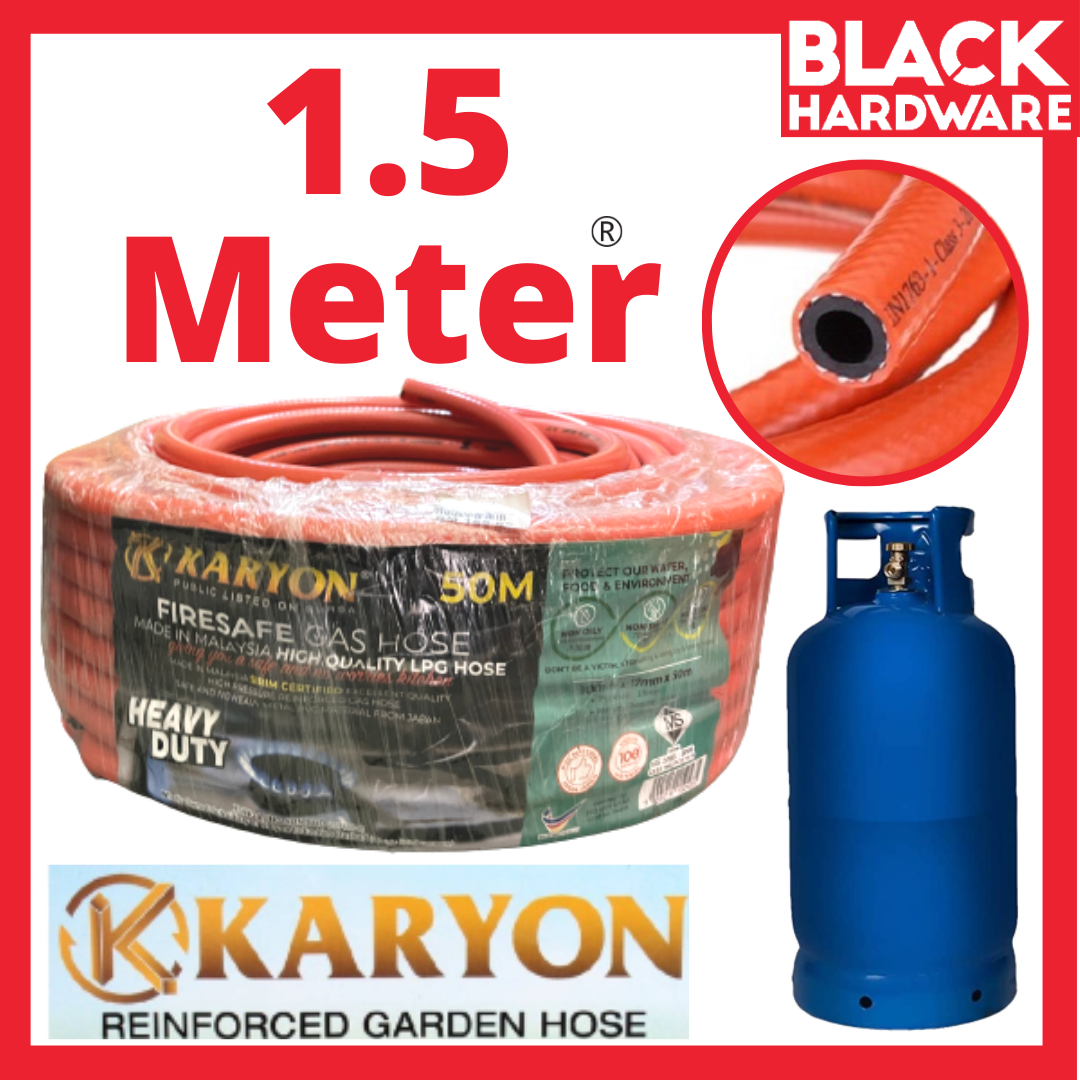 Black Hardware Lpg Gas Hose Safety SIRIM Getah Gas Dapur Paip Gas ...