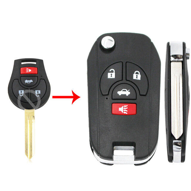 ZONEFISH FOR Nissan Flip Key Conversion Case Nissan Almera, FOR Nissan ...