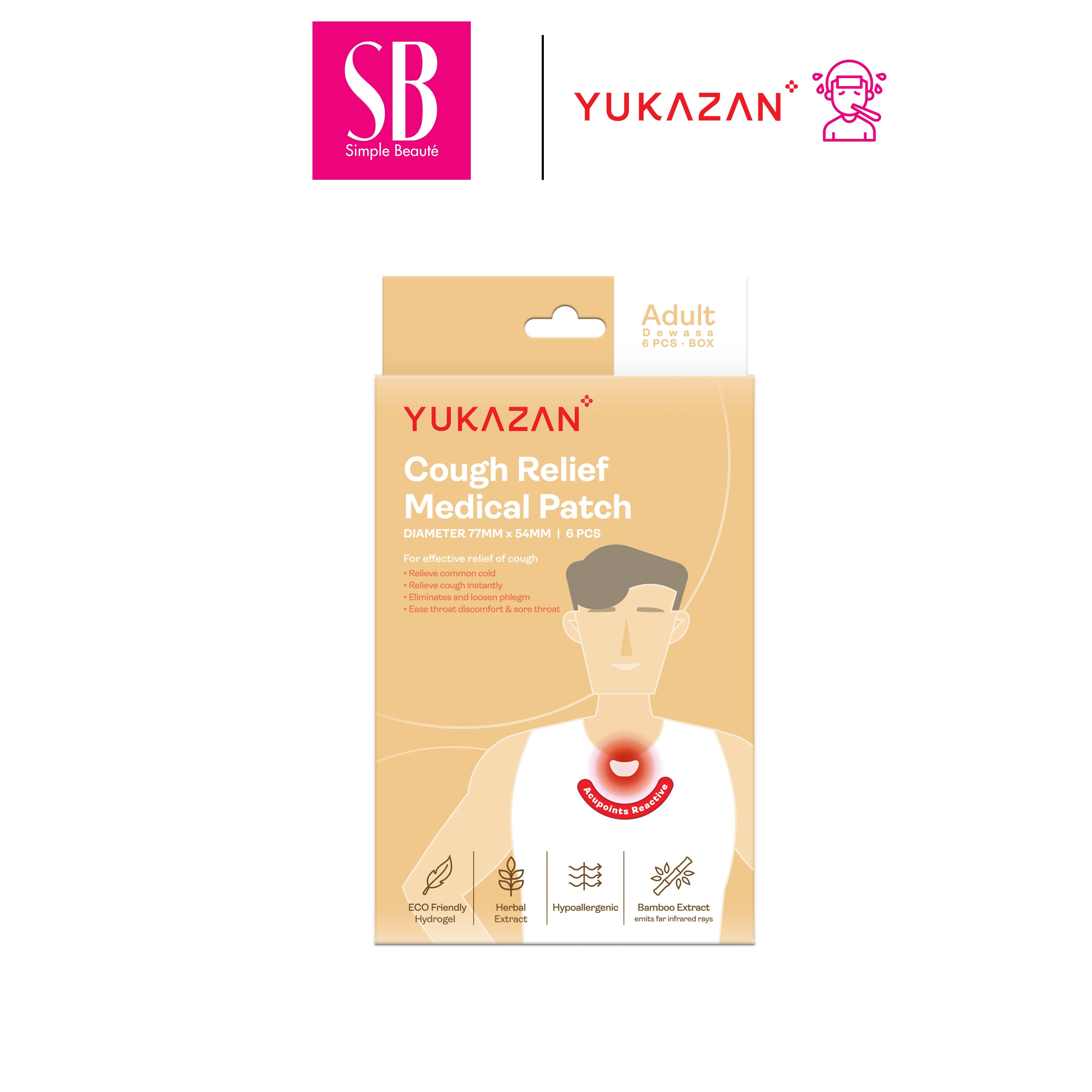 Yukazan Adult Cough Relief Medical Patch (6's) Anti Cough Patch for ...