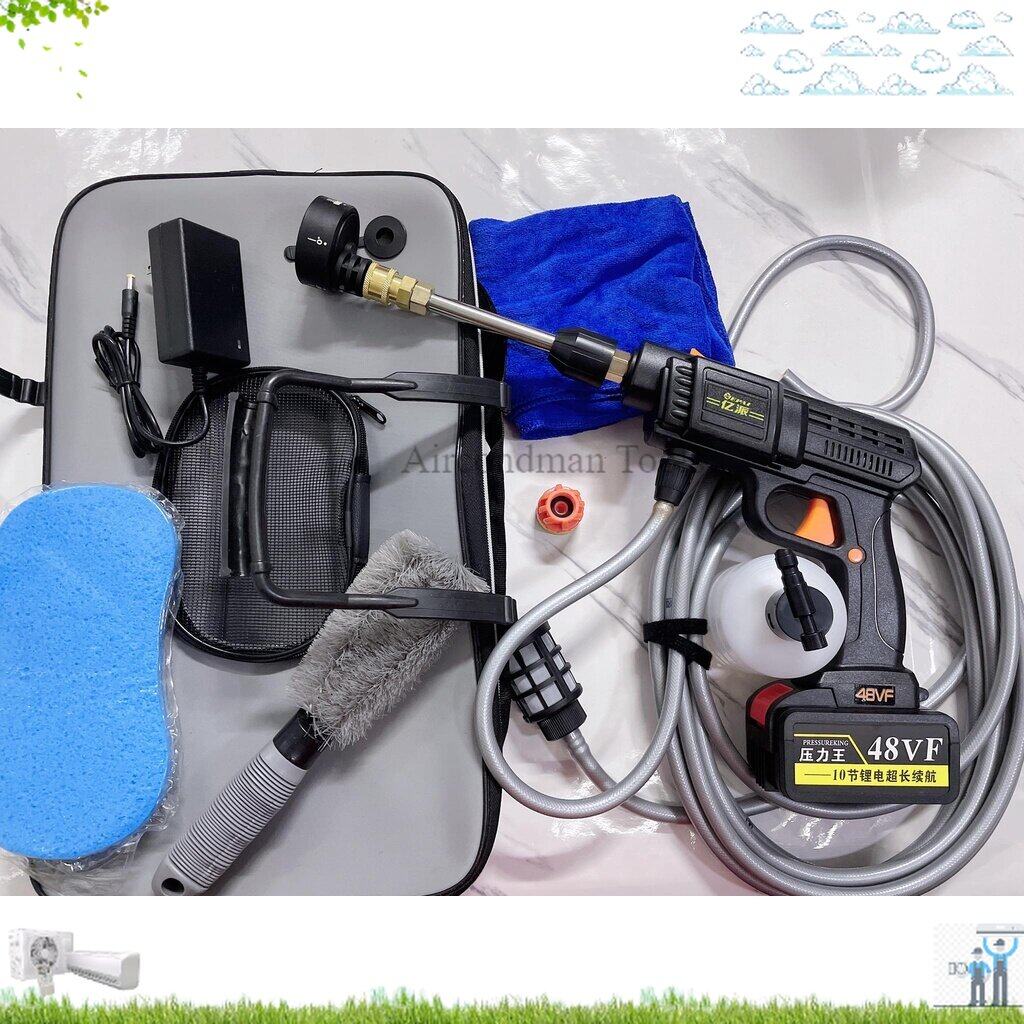 (Aircond Tool) Battery Water Jet pump Portable Cordless Car Wash ...