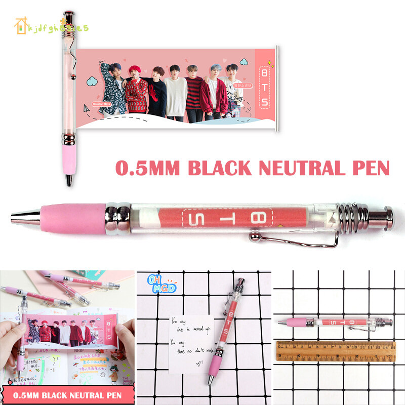 KJDF Bangta Boys 0.5 มม.ปากกาหมึกเจลสีดำBTS - kjdfgh89ie5 - ThaiPick