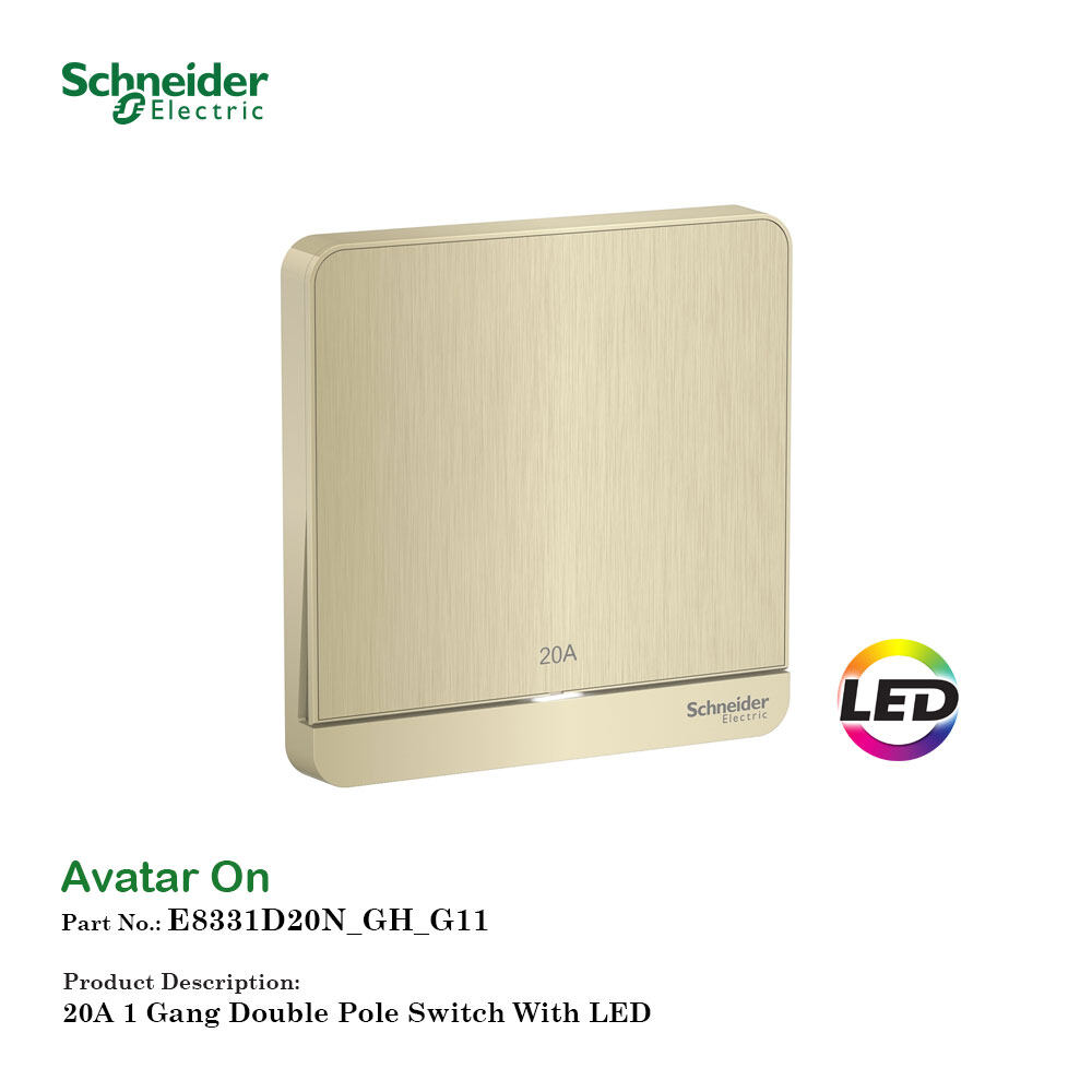 SCHNEIDER AVATARON SERIES GOLD HAIRLINE SWITCHES & SOCKETS [FULL RANGE ...