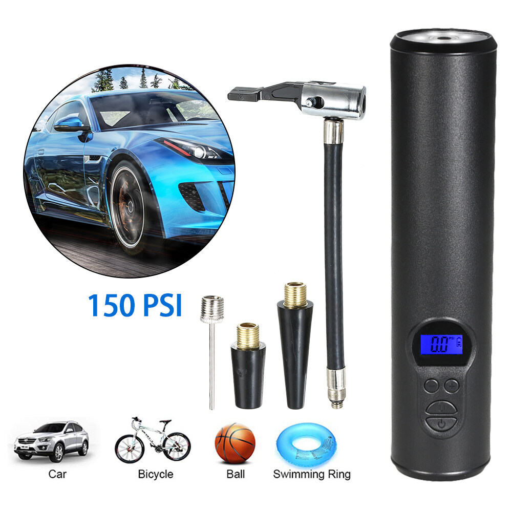 Portable Air Compressor Mini Air Inflator Hand Held Tire Pump with ...