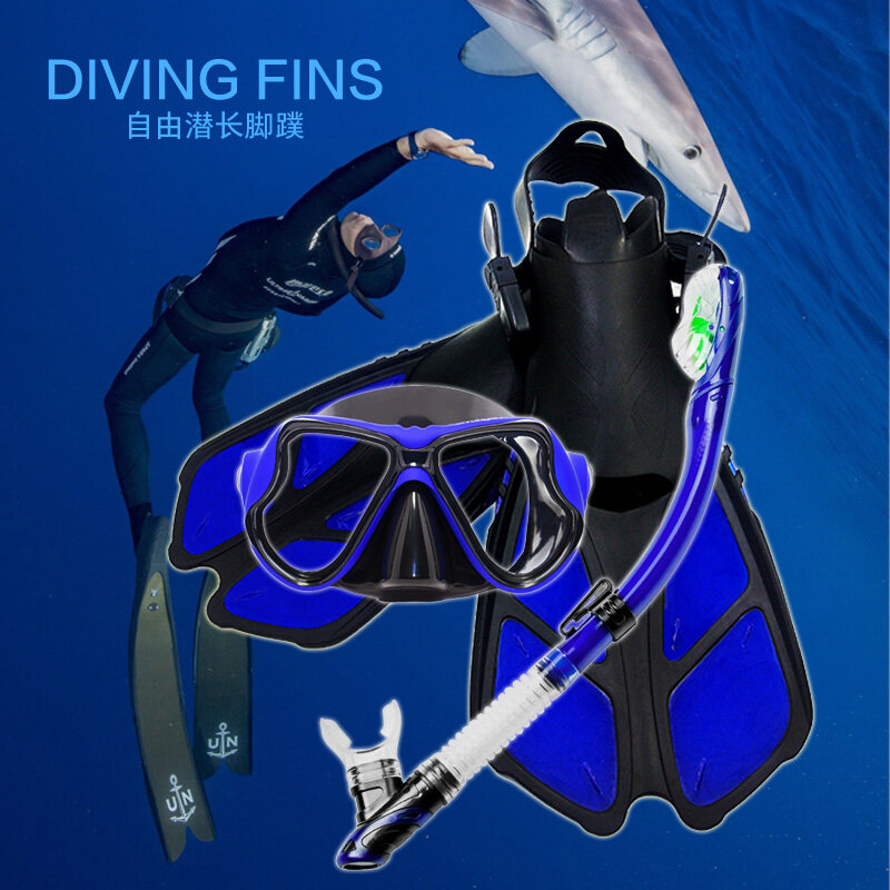 Snorkeling Sambo adult mask set myopia goggles full-dry breathing tube ...