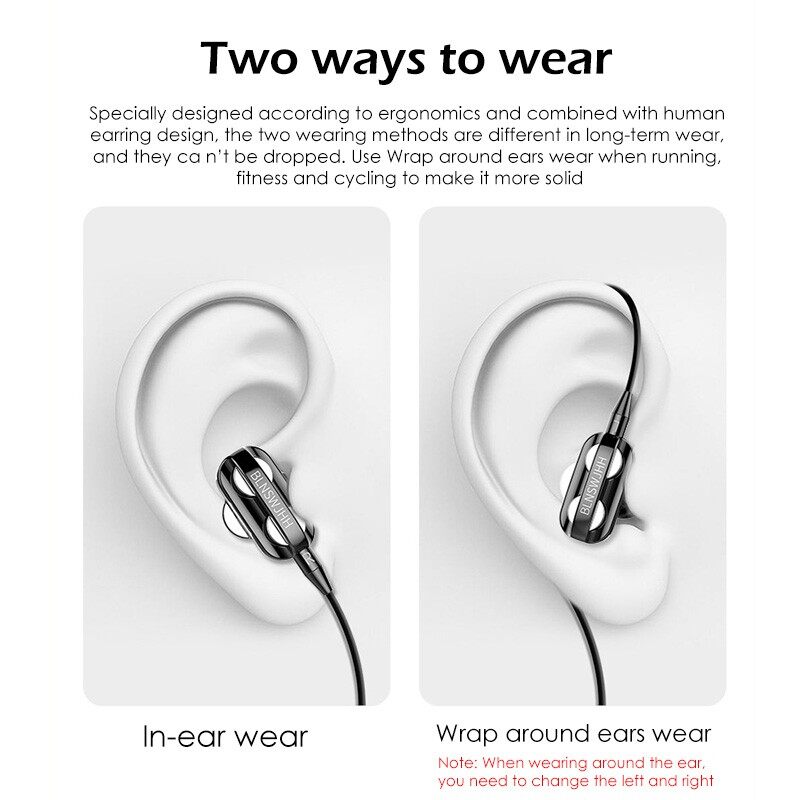 ♥มีสต็อก + ฟรี♥หูฟังเบสคู่อัปเกรดใหม่หูฟังแบบมีสายลำโพงคู่4D หูฟัง ...