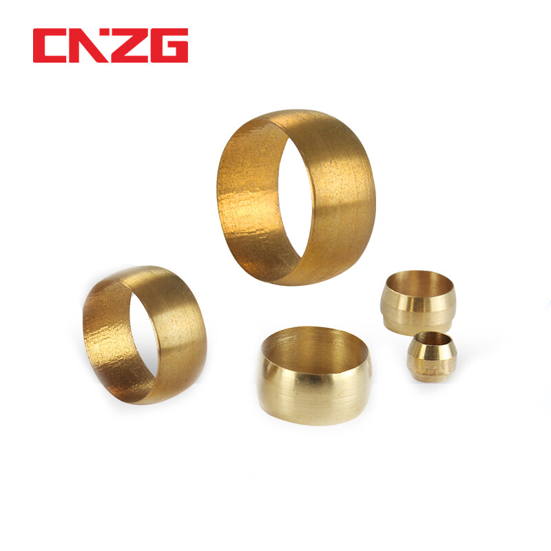 10pcs Double Taper Ferrule Compression Brass Fitting Olive Sleeve seal ring fittings Tube ...