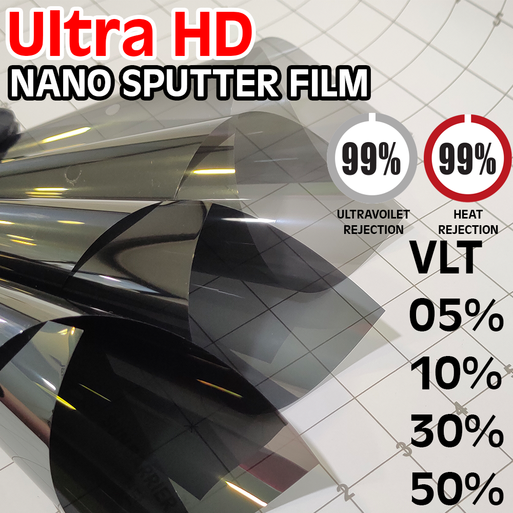 2X Ultra HD Nano Sputter Film Black Tinted Untuk Rumah/Kereta Window ...