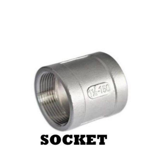 Stainless Steel SUS304 SOCKET Pipe Fitting 1/2 inch 15mm | Lazada