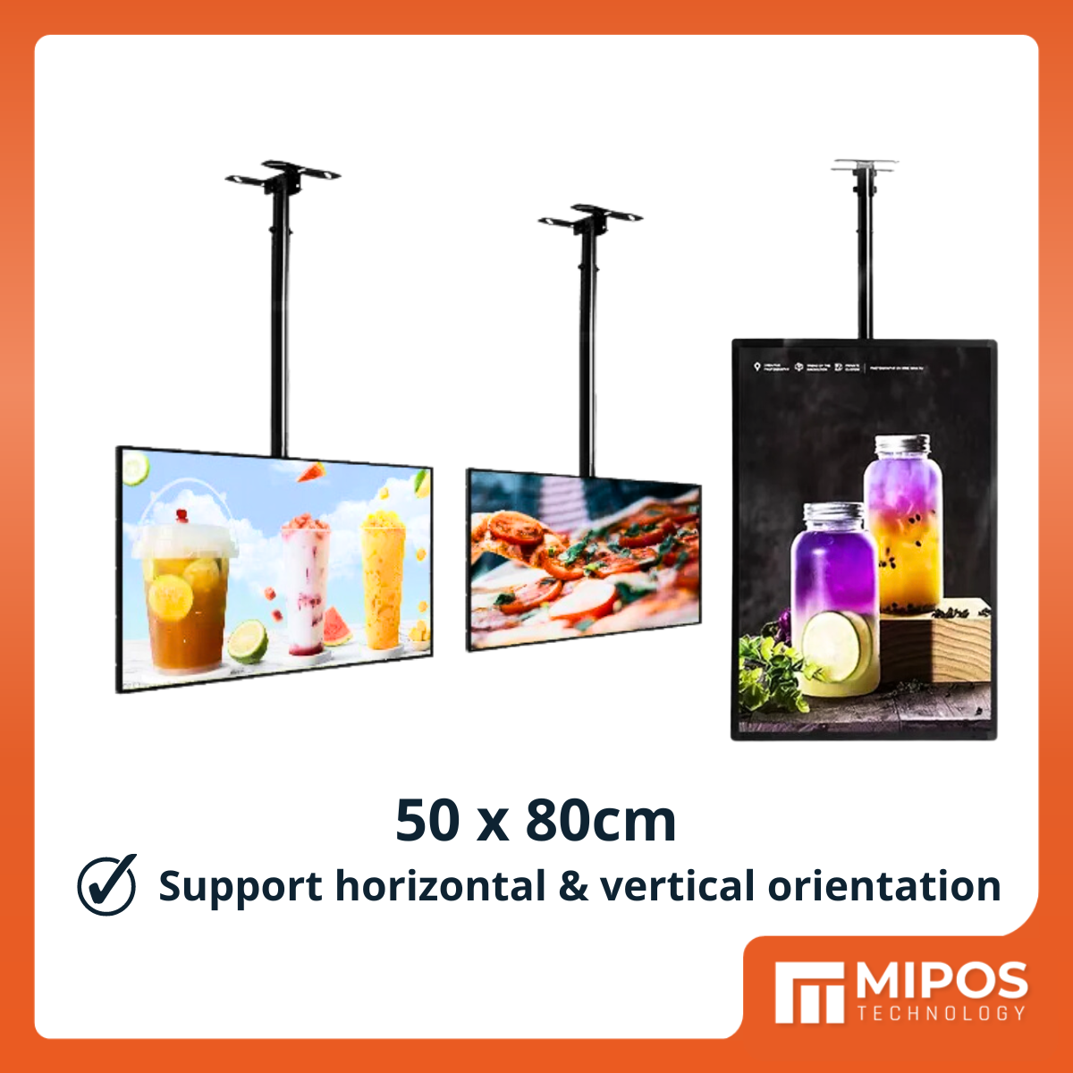 Hanging LED Menu Board Adjustable Pole | LED Light Menu Display Board ...