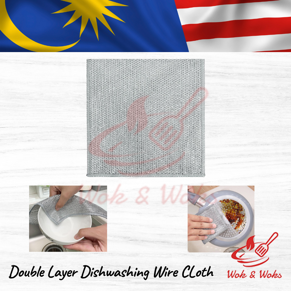 Double Layer Dishwashing Wire Cloth / Kain Dawai Pencuci Pinggan Dua ...