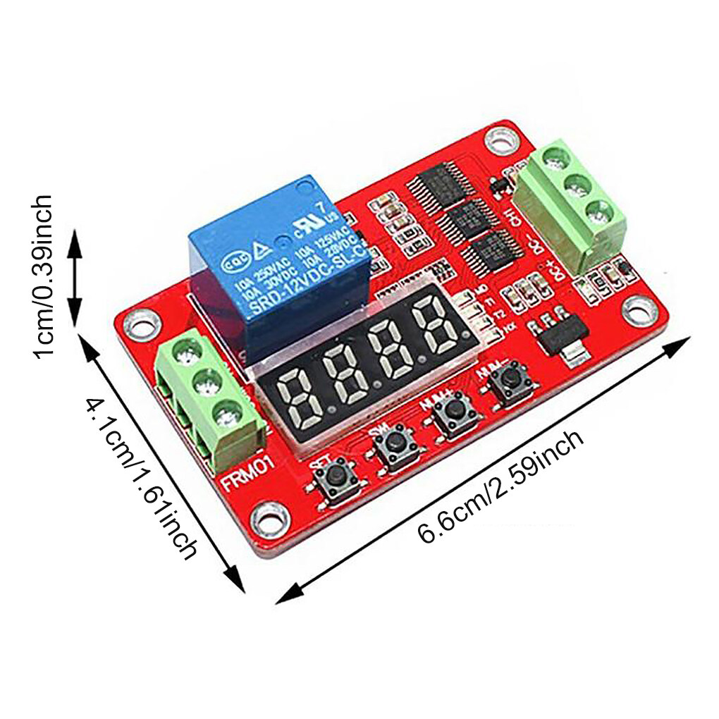 1ช่องรีเลย์โมดูลบอร์ด Multifunctional Loop Cycle Timer Self-Locking Power Circulate ดิจิตอลจอ ...