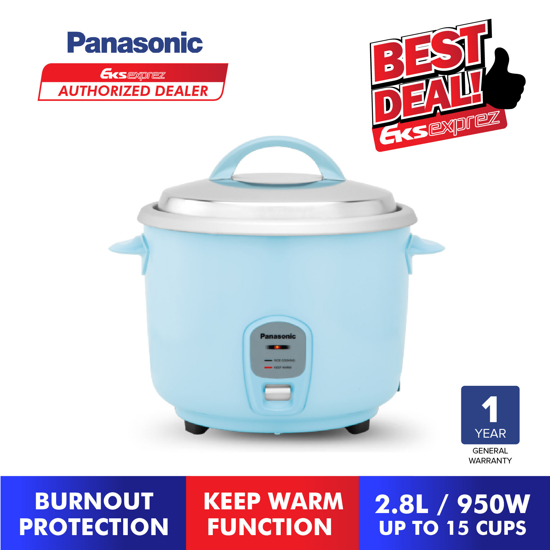 Panasonic SR-E28 2.8L Conventional Rice Cooker SR-E28W / SR-E28L / SR ...