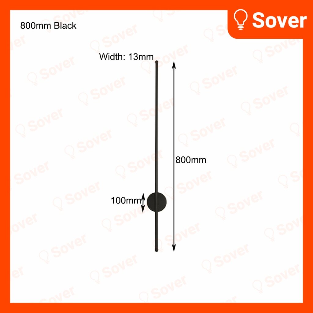 LED Line Wall Light Simple Modern Long Lamp Creative Living Room Indoor ...