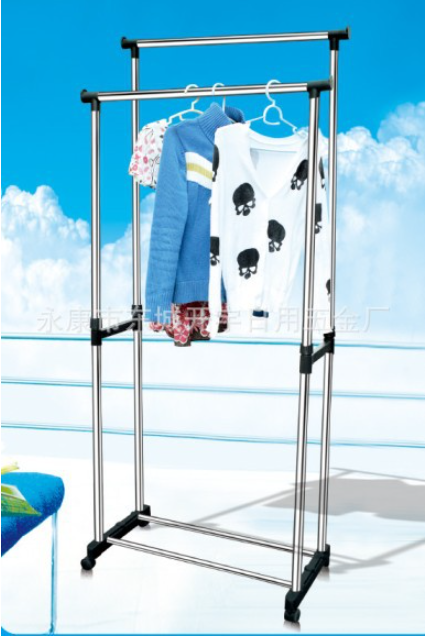 Double Rod Adjustable Drying Rack Gantungan Baju 双杠可伸缩性晾衣架 | Lazada