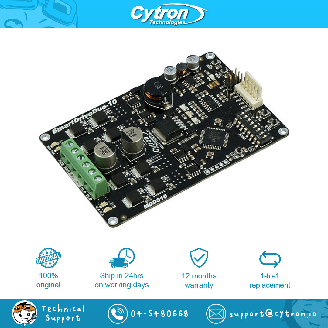 Cytron Smartdrive Dc Motor Driver 2 Channels Perfect For Combat Robot 10Amp 7V-35V MDDS10 | Lazada