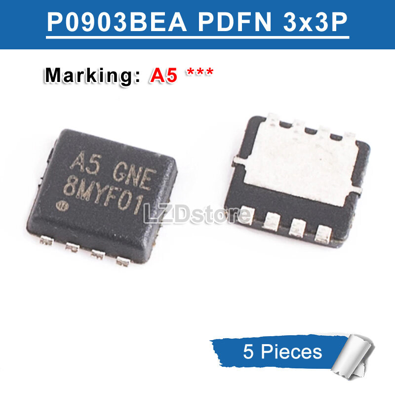 5pcs P0903BEA PDFN 3x3P DFN Marking A5 GNA GNB GNC GND SMD 30V/48A N ...