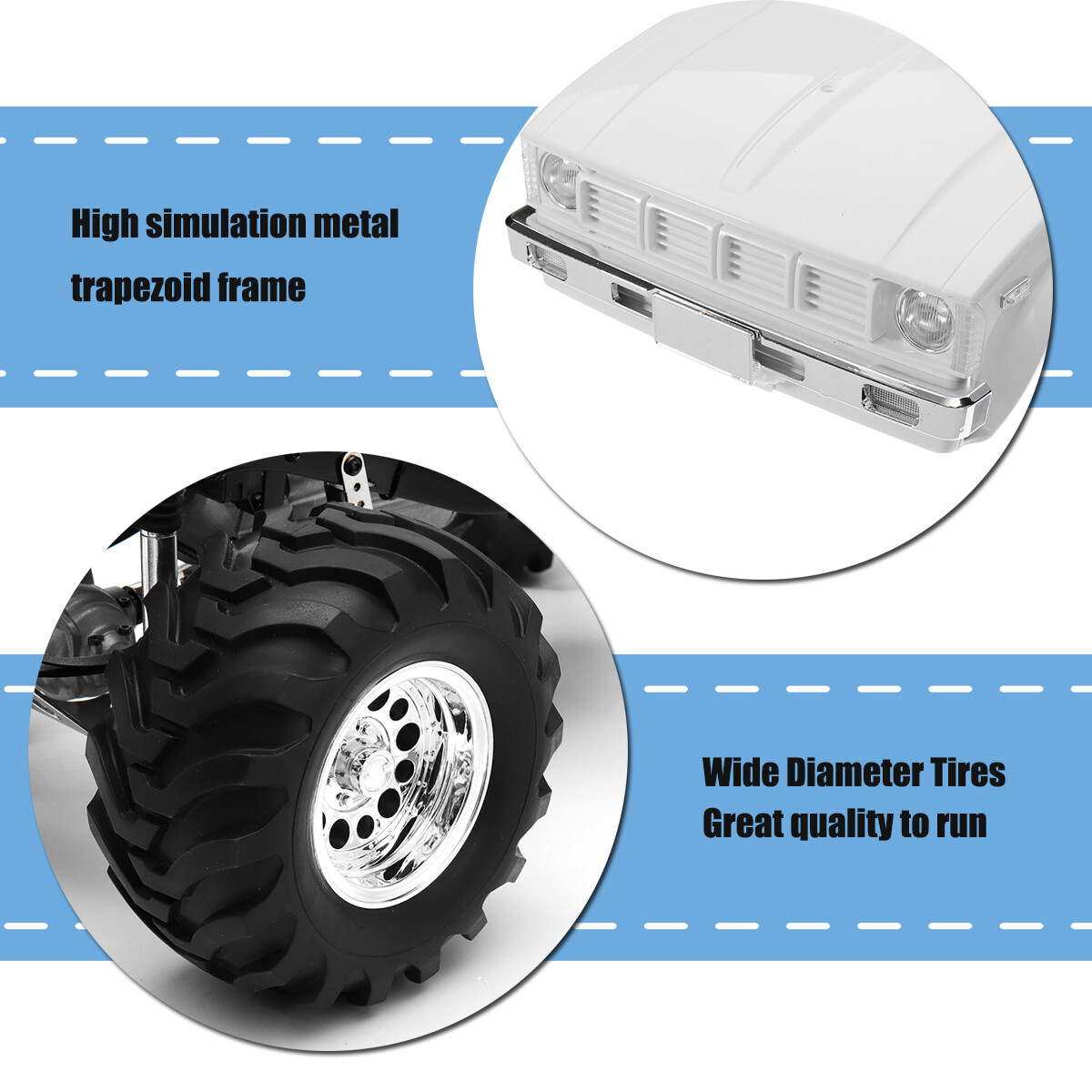 HG P407 1/10 2.4G 4WD รถ Rc สำหรับ TOYATO โลหะ4X4รถกระบะรีโมทไฟ LED ...