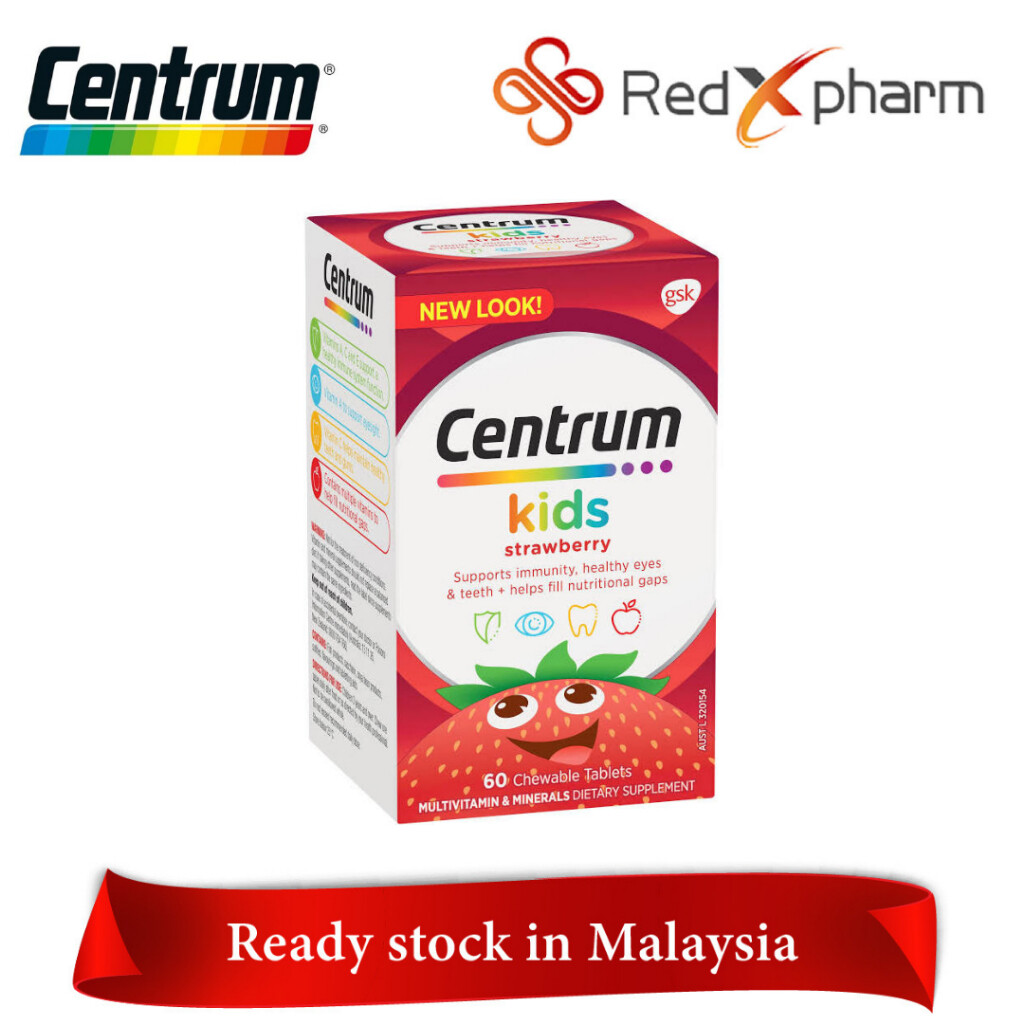 Centrum Kids Multivitamin Strawberry Chewables 60s | Lazada