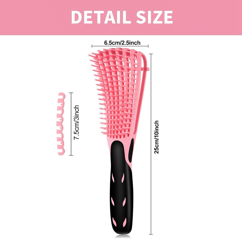 2 Pcs Detangling Brush Ez Detangler Brush Hair Detangler Afro Textured ...