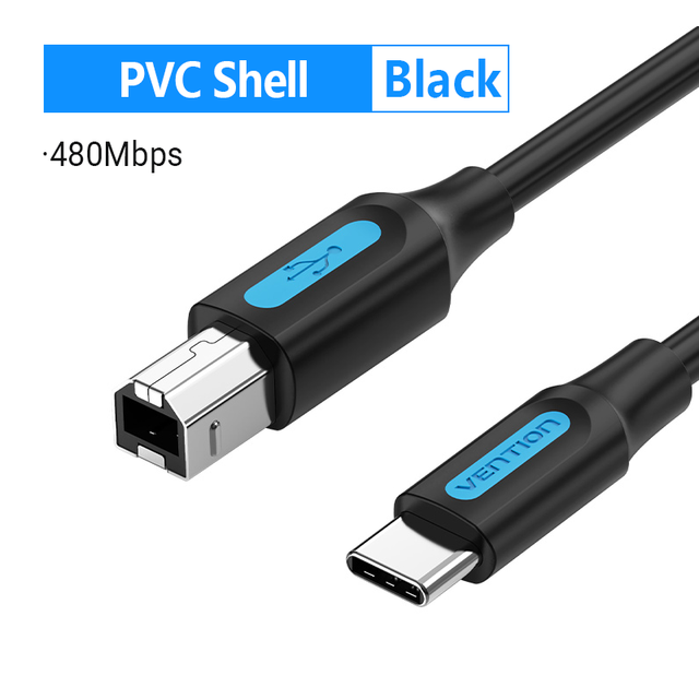 Vention USB C to USB Printer Cable USB Type B 2.0 Male to B male 2A ...