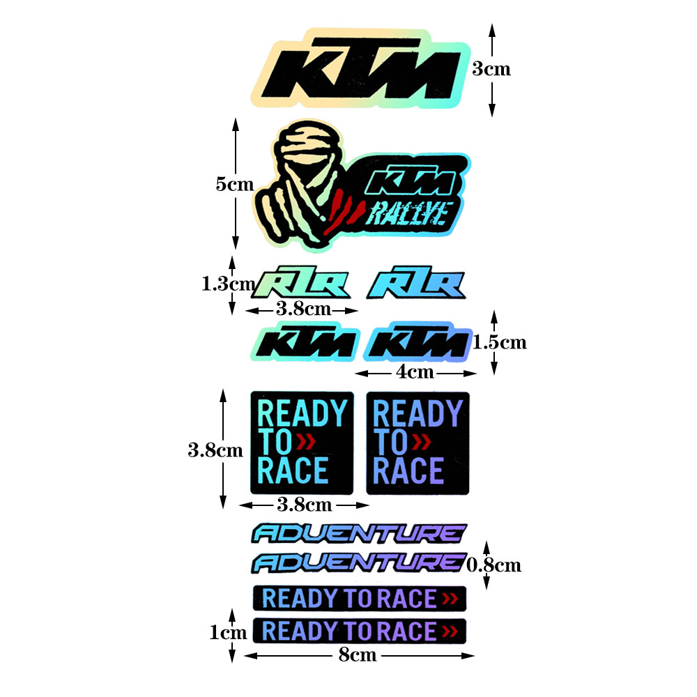 KTM Orange Storm Laser Colorful Motorcycle Helmet Sticker Fuel Tank ...